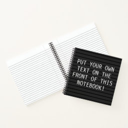 CUSTOM Notebook with LETTERBOARD School | Zazzle