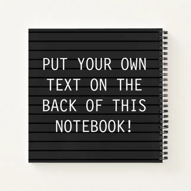 CUSTOM Notebook with LETTERBOARD School | Zazzle