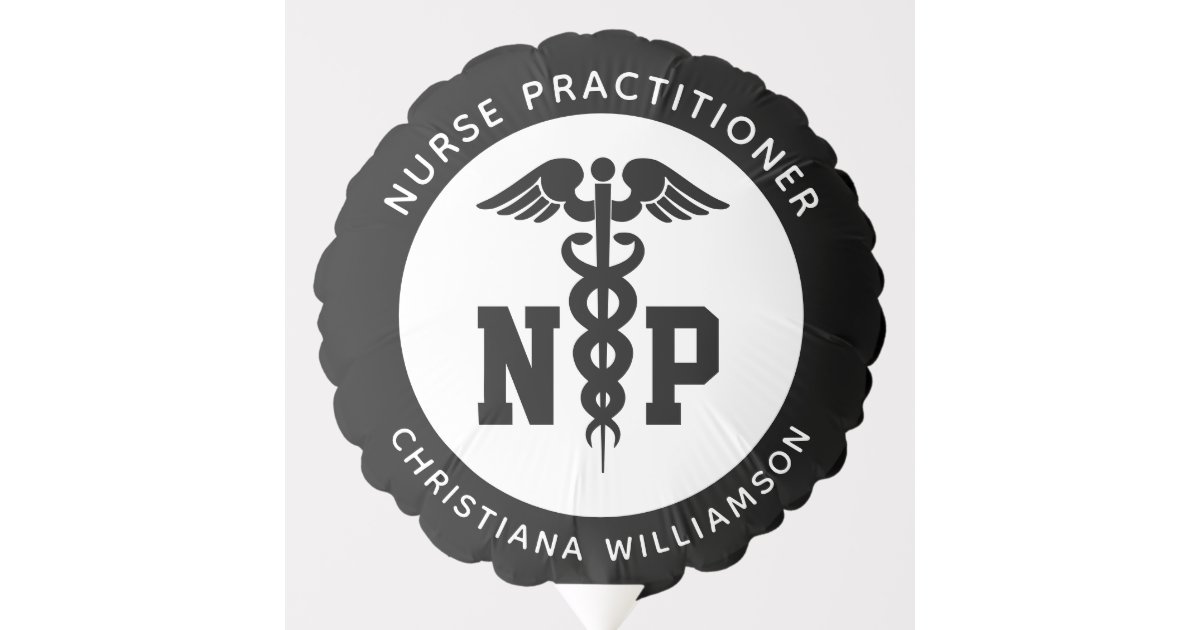 Custom NP Nurse Practitioner Graduation Caduceus Balloon | Zazzle