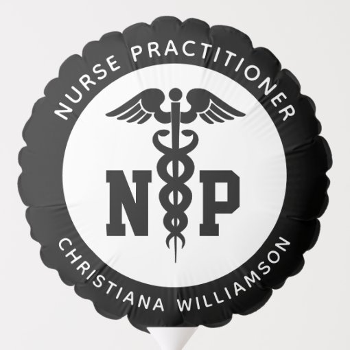 Custom NP Nurse Practitioner Graduation Caduceus Balloon | Zazzle