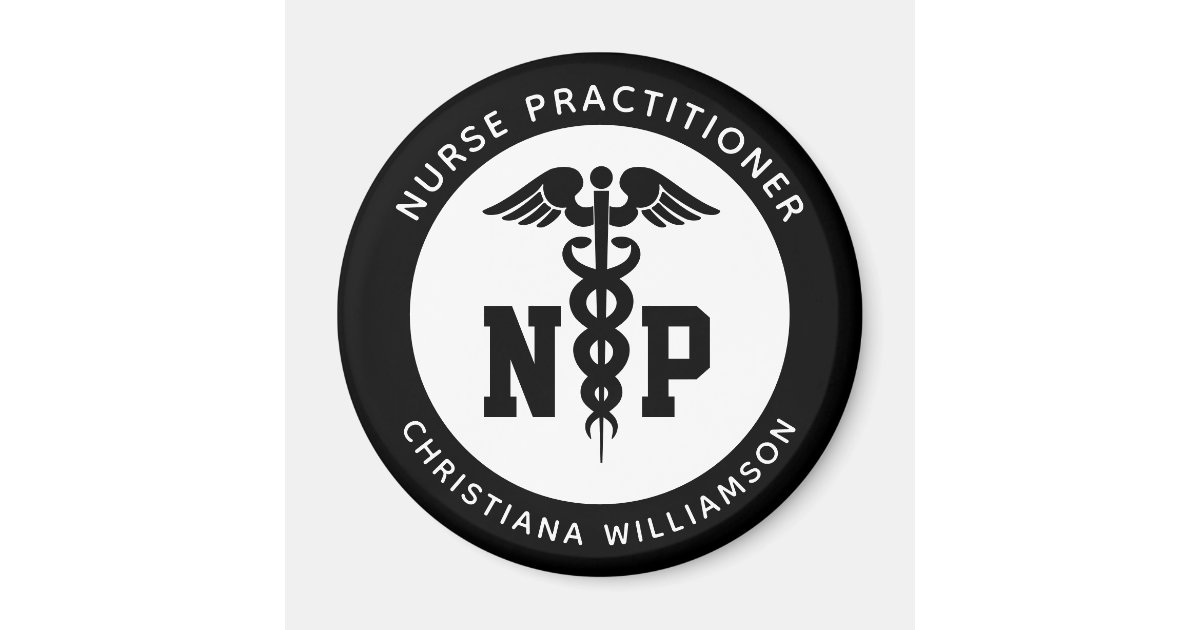 Custom NP Nurse Practitioner Graduation Caduceus Magnet | Zazzle