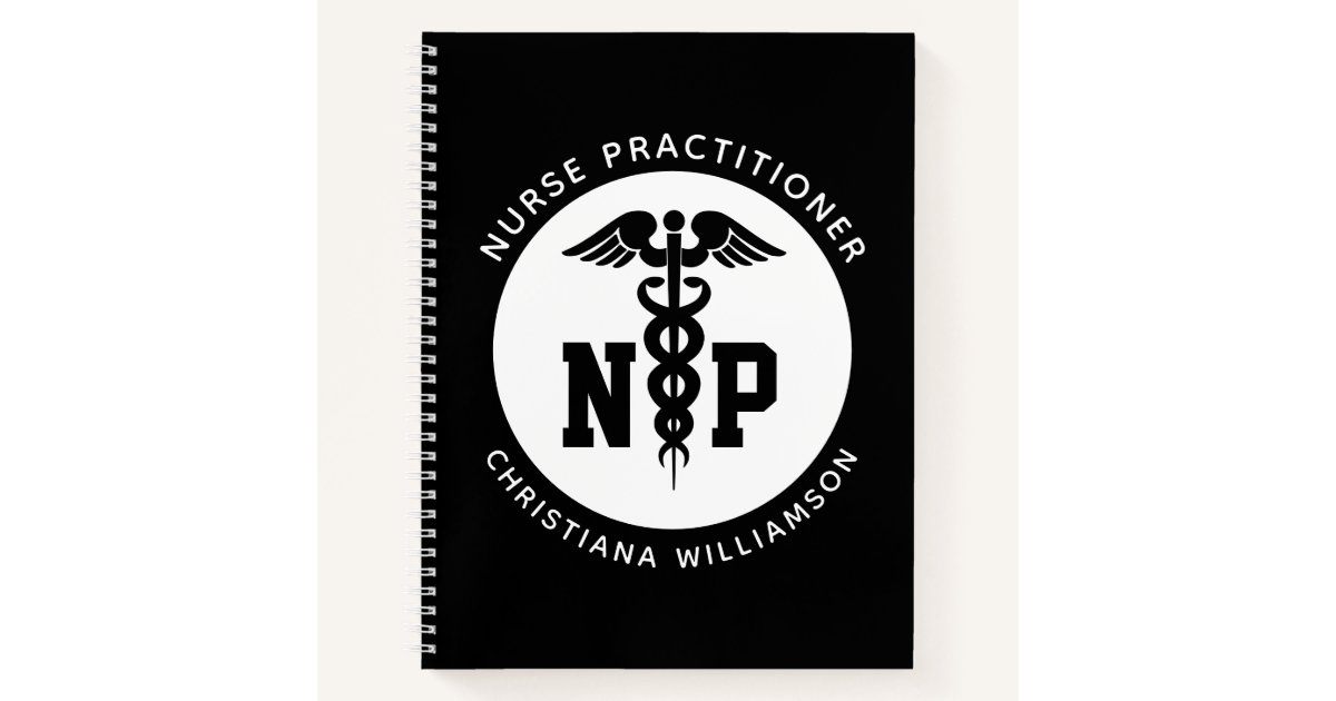 Custom NP Nurse Practitioner Graduation Caduceus Notebook | Zazzle