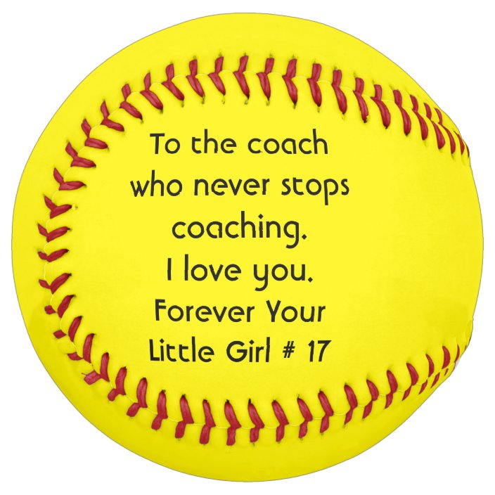 Custom Number Softball Coach Gift | Zazzle.com