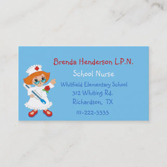 Custom Nurse Business Card | Zazzle