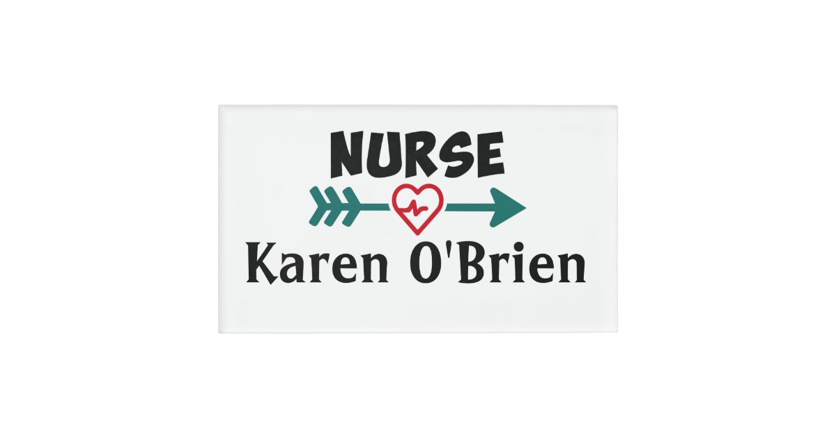 Custom Nurse Name Tag | Zazzle
