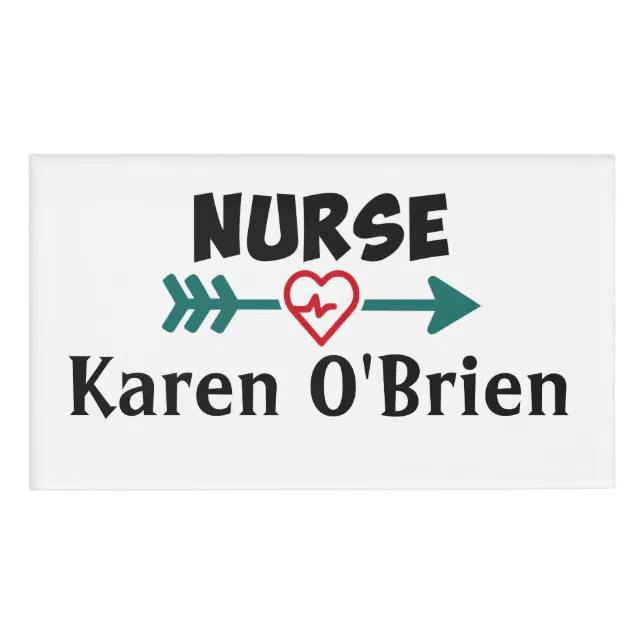 Custom Nurse Name Tag | Zazzle