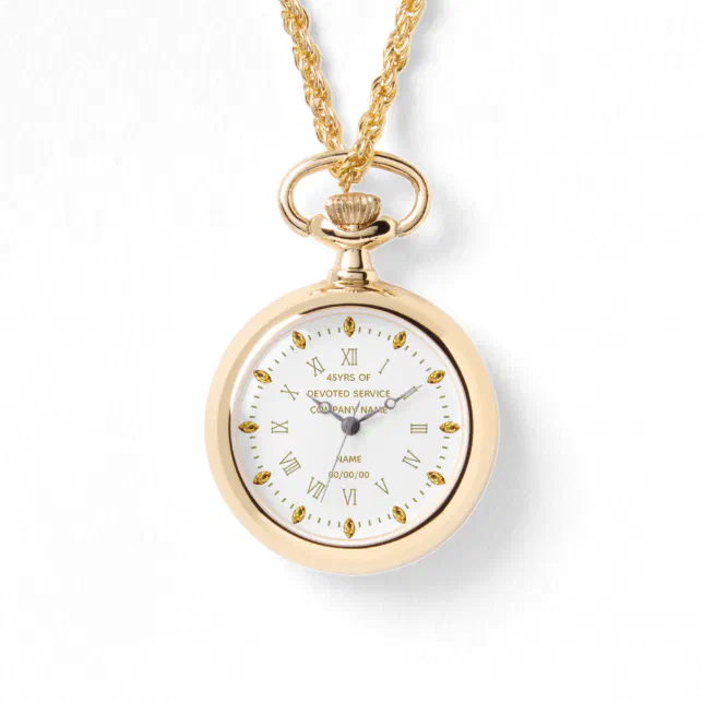 Custom NURSE Retirement Watch Gold White Elegant 2 | Zazzle