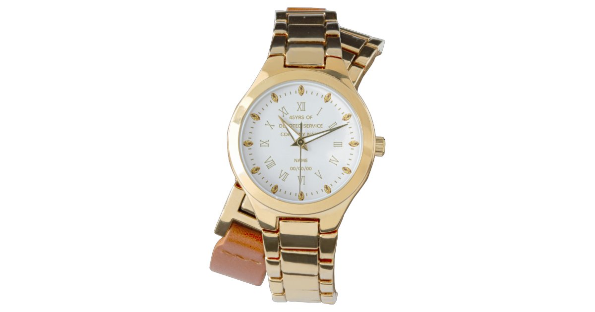 Custom NURSE Retirement Watch Gold White Elegant 2 | Zazzle