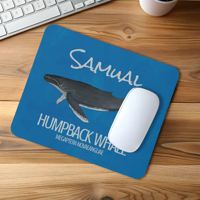 Custom Ocean Whale Personalized Mouse Pad | Zazzle