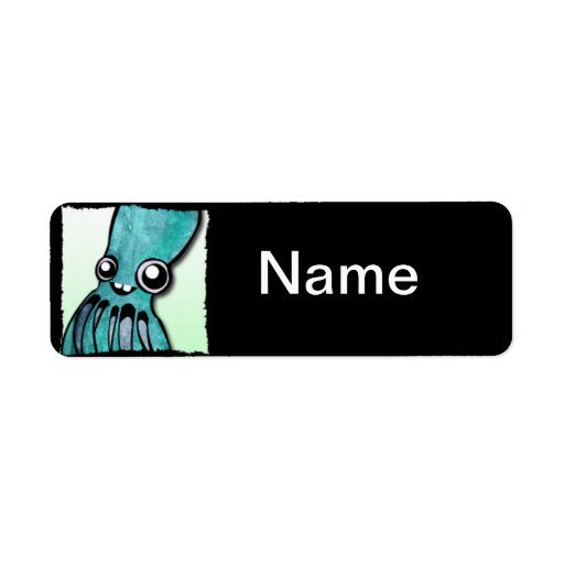 Custom Octopus Name Label | Zazzle