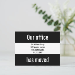 Custom Office Moving Announcement Postcard | Zazzle
