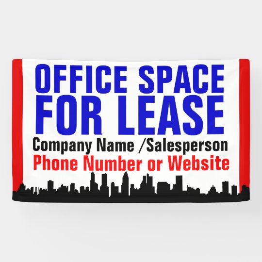 Custom Office Space For Lease Sign | Zazzle.com