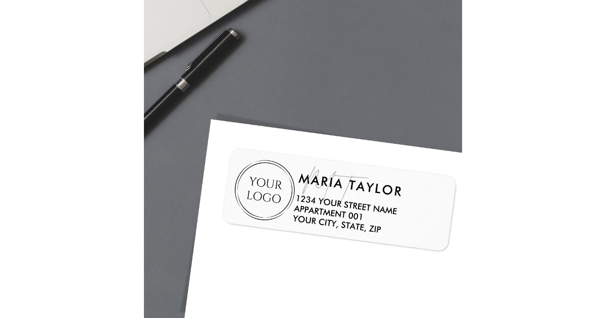 Custom Office Supplies Company Business Logo Label | Zazzle