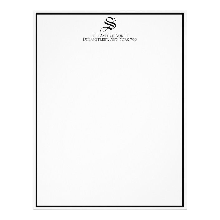 Custom Old English Vintage Font Professional Letterhead | Zazzle.com