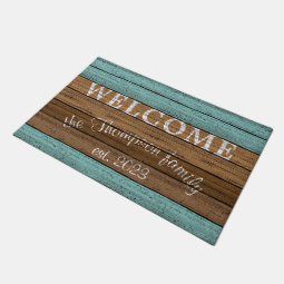 Custom Old Vintage Weathered Wooden Planks Pattern Doormat | Zazzle