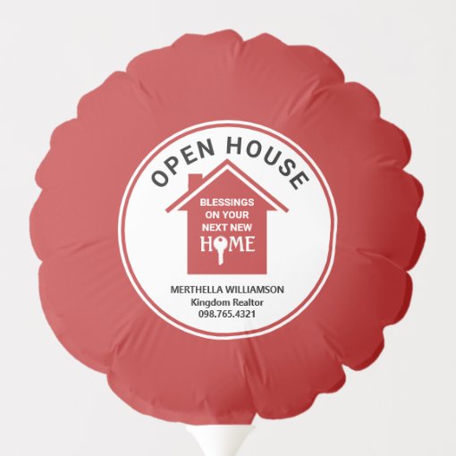 Custom OPEN HOUSE Realtor Balloon | Zazzle