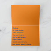 Custom Orange Congratulations at Graduation Card | Zazzle