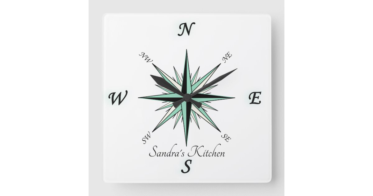 Custom Order for Customer Wind Rose Design Clock | Zazzle
