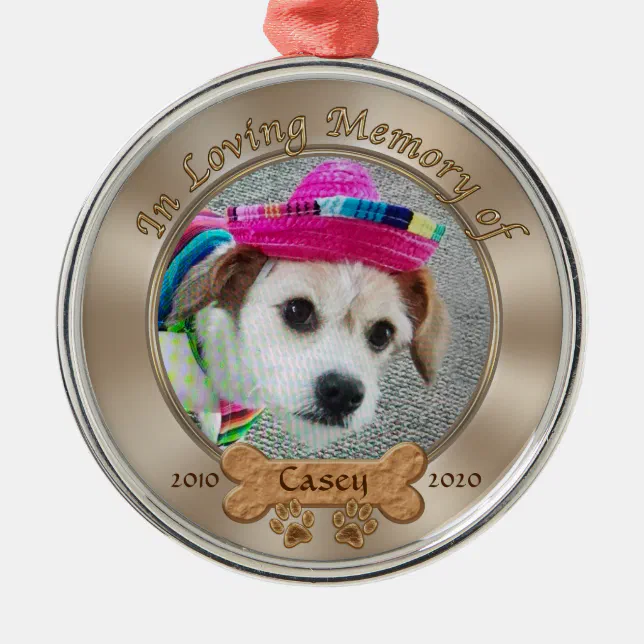 Custom Order In Loving Memory Dog Ornament | Zazzle