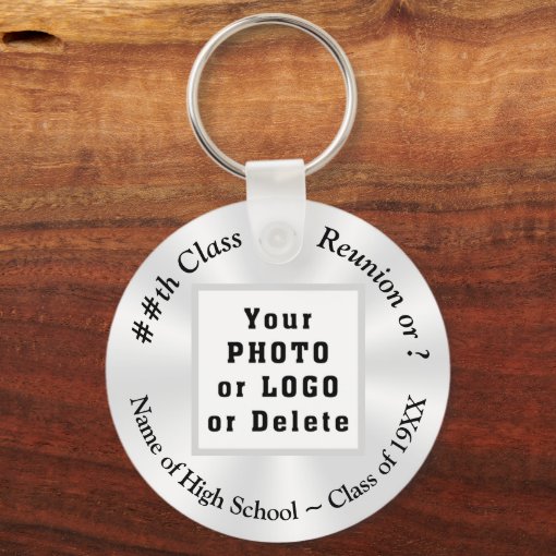 Custom Ordered Logo Class Reunion Keychain | Zazzle