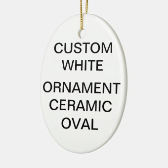 Custom Oval Porcelain Christmas Tree Ornament | Zazzle
