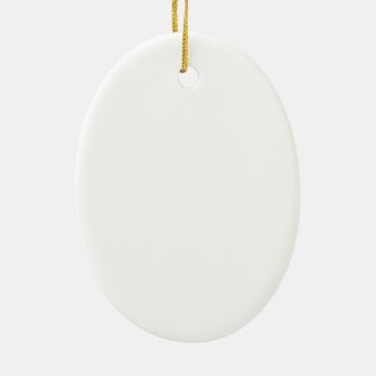 Custom Oval Porcelain Christmas Tree Ornament | Zazzle