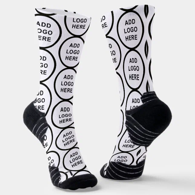 Custom Over-Print Logo Photo Artwork Tile Unisex Socks | Zazzle