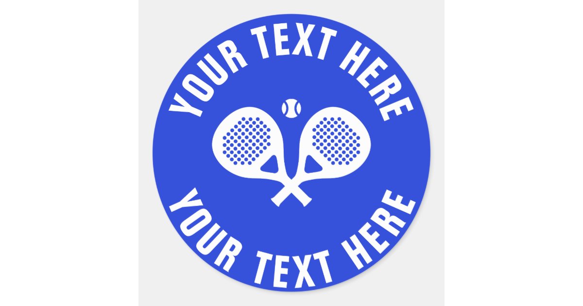 Custom padel tennis stickers | Zazzle