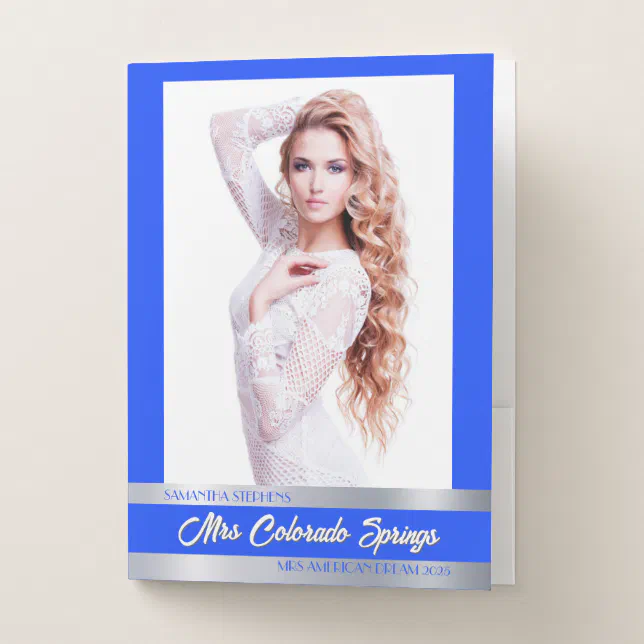 Custom Pageant Binder | Royal Shine Pocket Folder | Zazzle