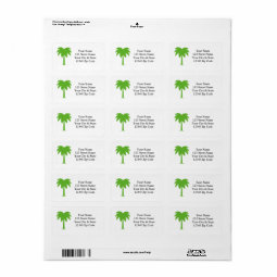 Custom palm tree address labels | Zazzle