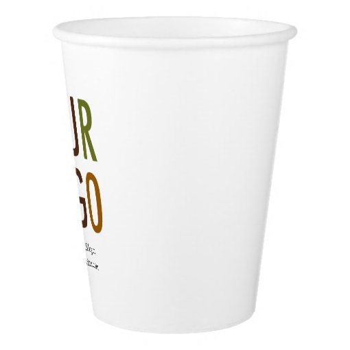 Custom Paper Cup Company Logo Promotional Bulk | Zazzle
