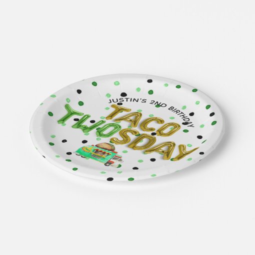 Custom Paper Plates | Taco TWOsday | Zazzle