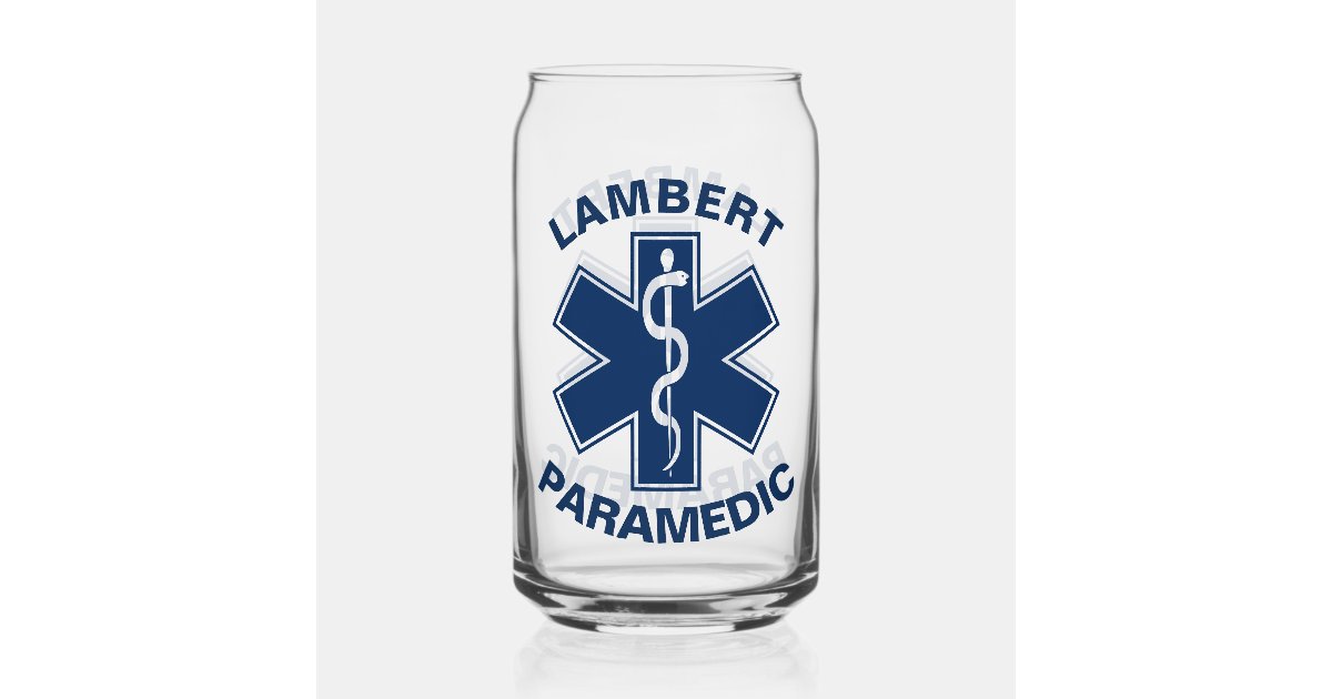 Custom Paramedic EMT EMS Can Glass | Zazzle