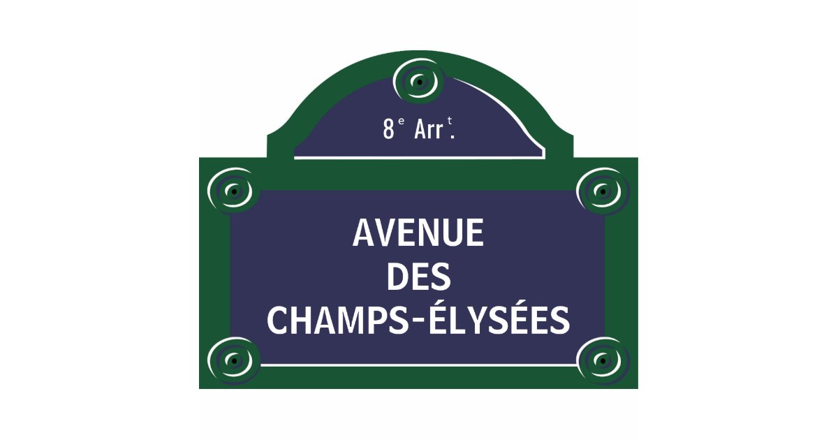 Custom Paris Street Sign Cutout | Zazzle