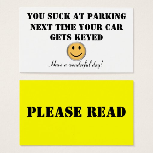 Custom parking card | Zazzle
