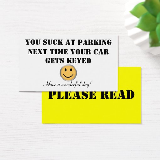 Custom parking card | Zazzle