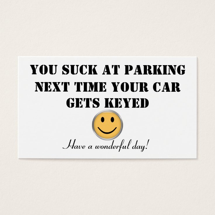 Custom parking card | Zazzle