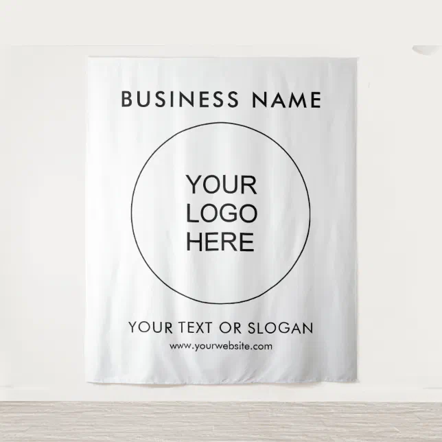 Custom Party Event Seminar Logo Text Backdrop | Zazzle