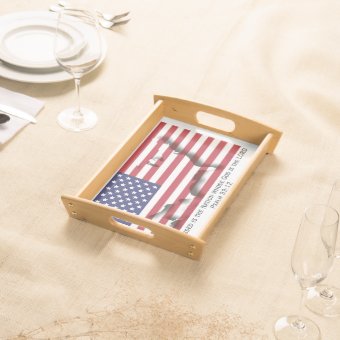 Custom Patriotic AMERICAN FLAG Serving Tray | Zazzle