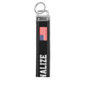 Custom patriotic American flag wrist keychains | Zazzle