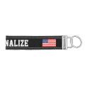 Custom patriotic American flag wrist keychains | Zazzle