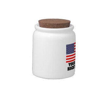 Custom patriotic candy jar with American flag | Zazzle