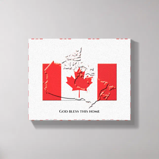 Custom Patriotic Flag of CANADA Canvas Print | Zazzle