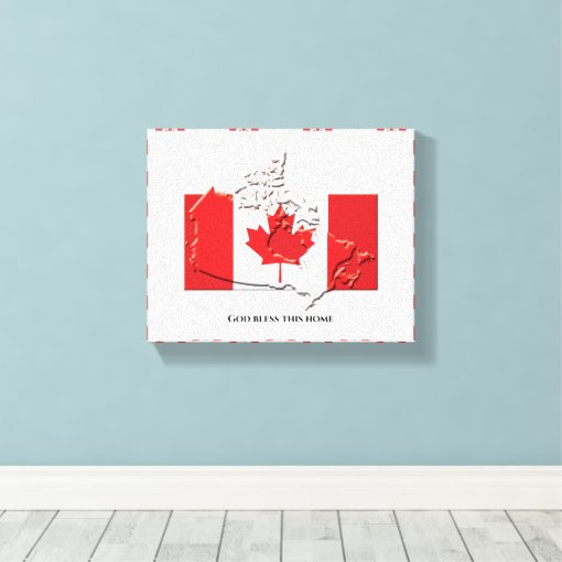Custom Patriotic Flag of CANADA Canvas Print | Zazzle