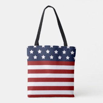Custom Patriotic Flag Tote Bag | Zazzle