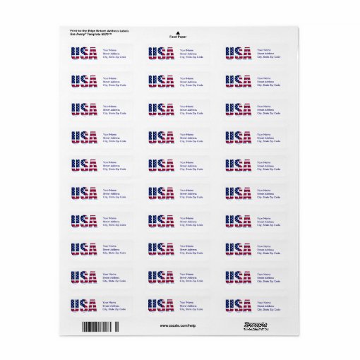 Custom Patriotic Flag USA Label | Zazzle