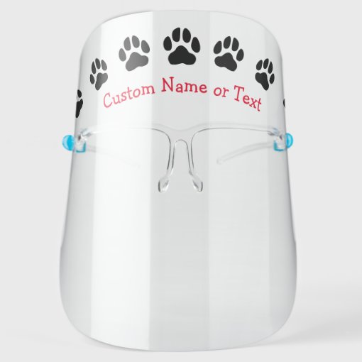 Custom Paw Print Face Shield | Zazzle