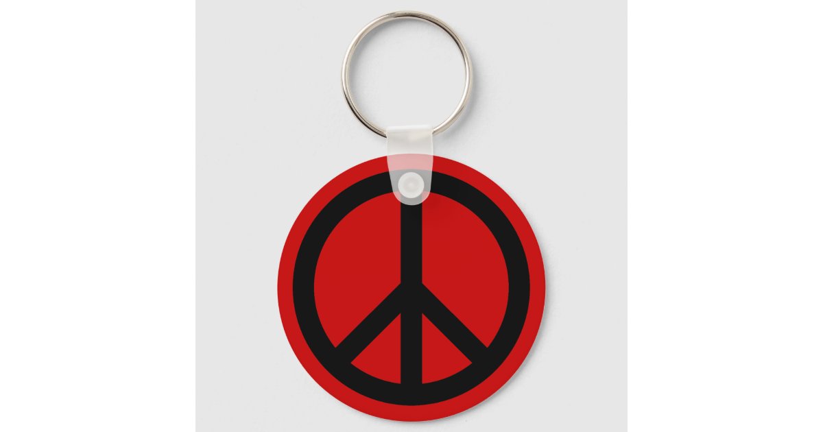 Custom Peace Sign Key Chain | Zazzle