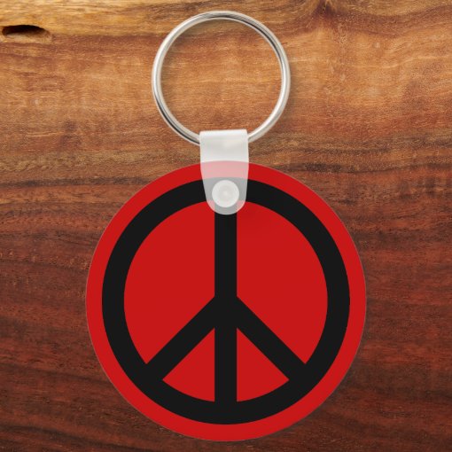 Custom Peace Sign Key Chain | Zazzle