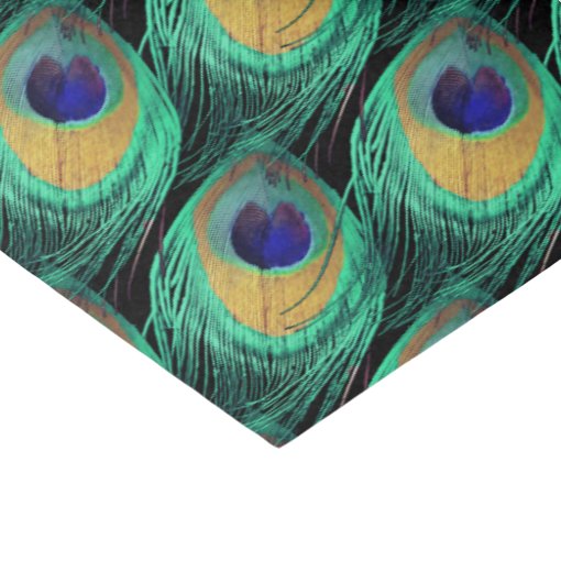 Custom Peacock Feather Print Tissue Paper | Zazzle